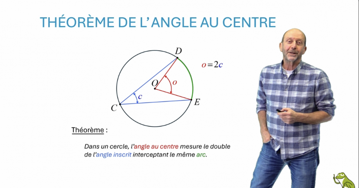 Le théorème de l’angle au centre – Clipedia - La science et moi